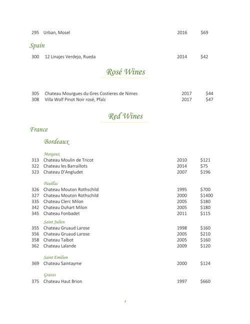 Dining Room At Von Trapp Family Lodge menu in Stowe, Vermont, USA