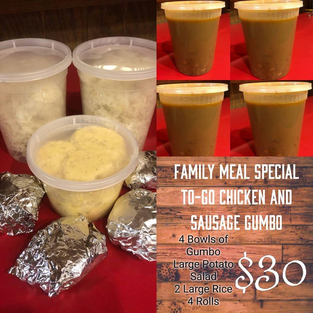 Crawfish Barn menu in Ville Platte, Louisiana, USA