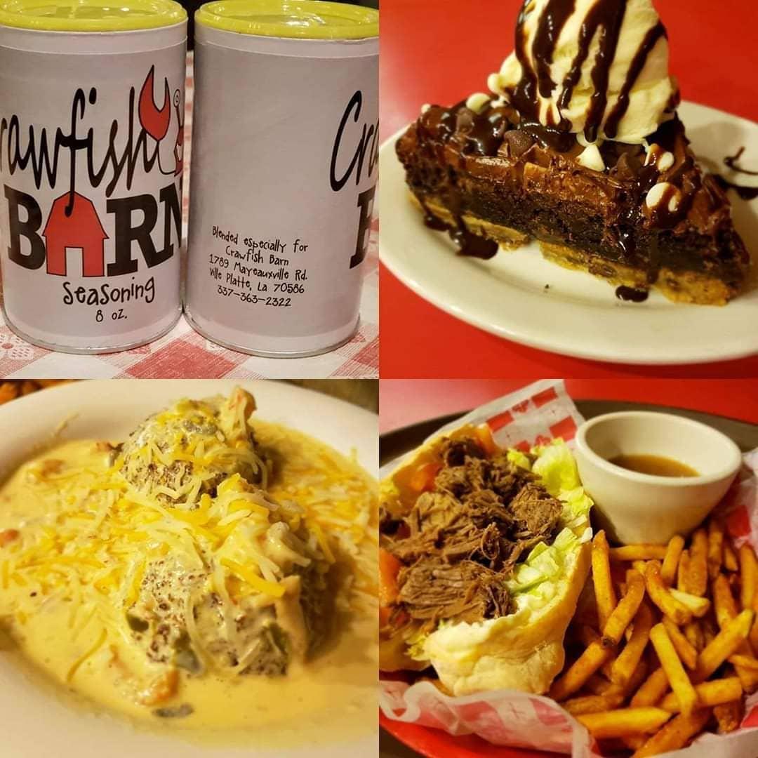 Crawfish Barn menu in Ville Platte, Louisiana, USA