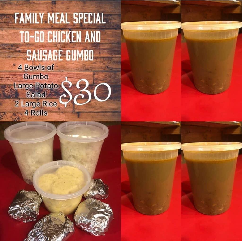 Crawfish Barn menu in Ville Platte, Louisiana, USA