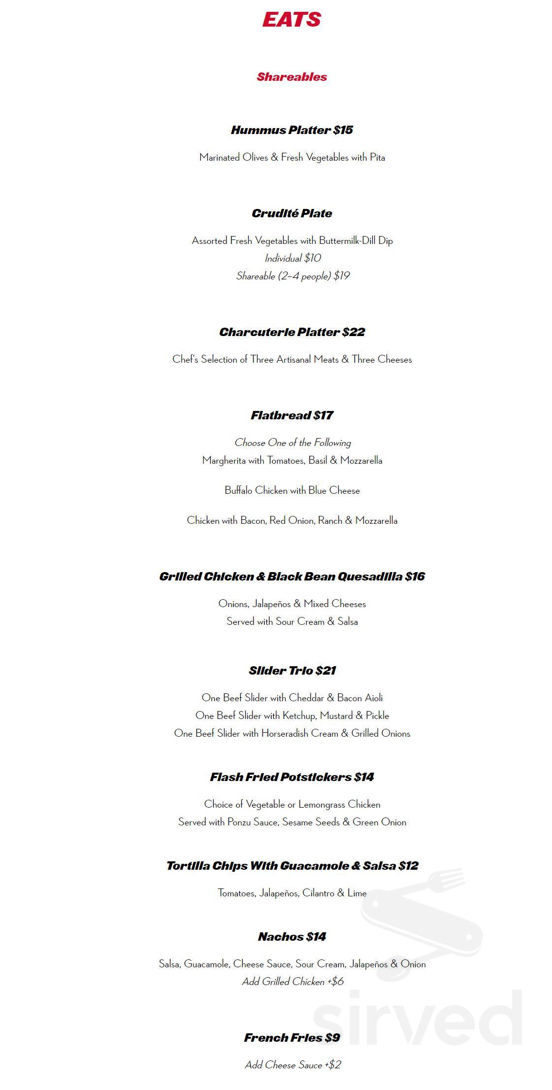 TWA Hotel menu in Queens, New York, USA