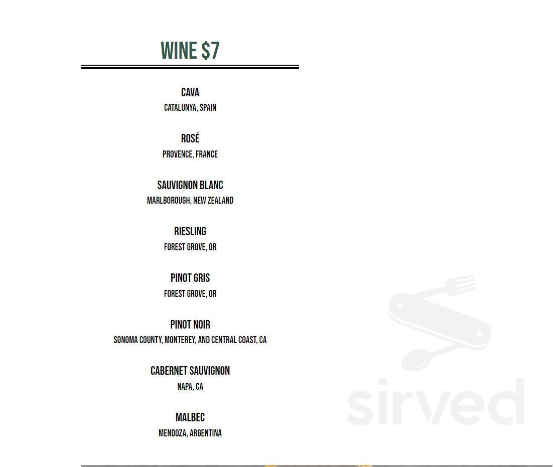 Menu for Friedman’s At The Edison in New York, New York, United States