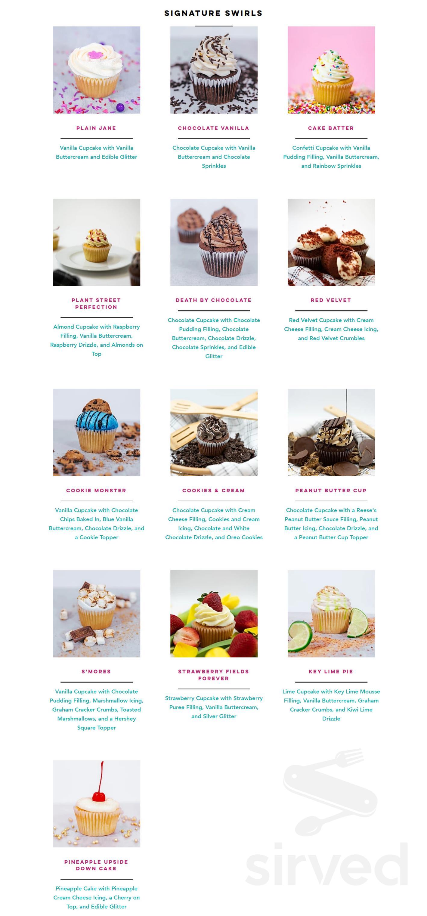 Sweet Dee's Cupcakery menu in Winter Garden, Florida, USA