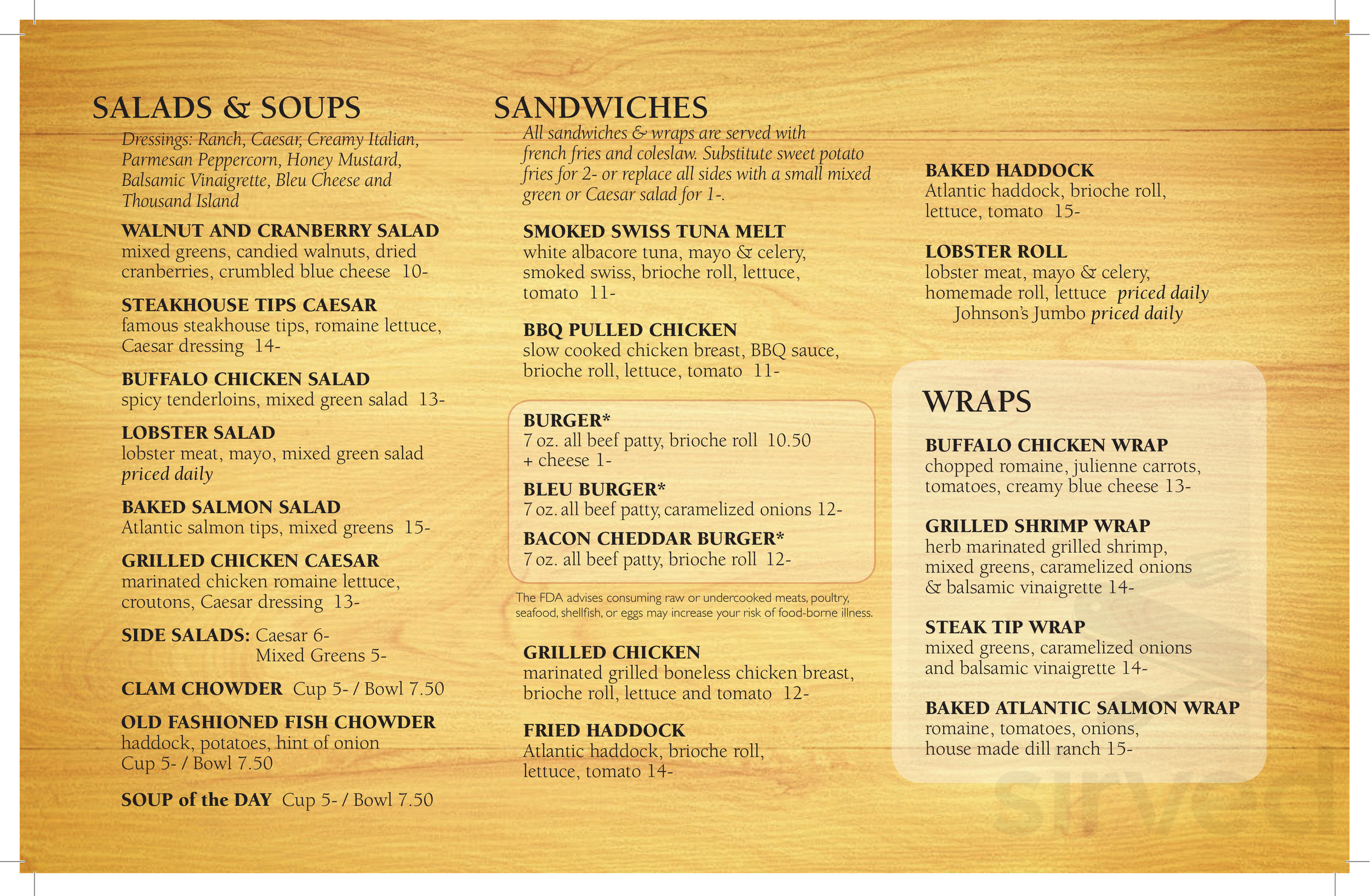 Johnson's Marketplace menus in New Durham, New Hampshire, United States