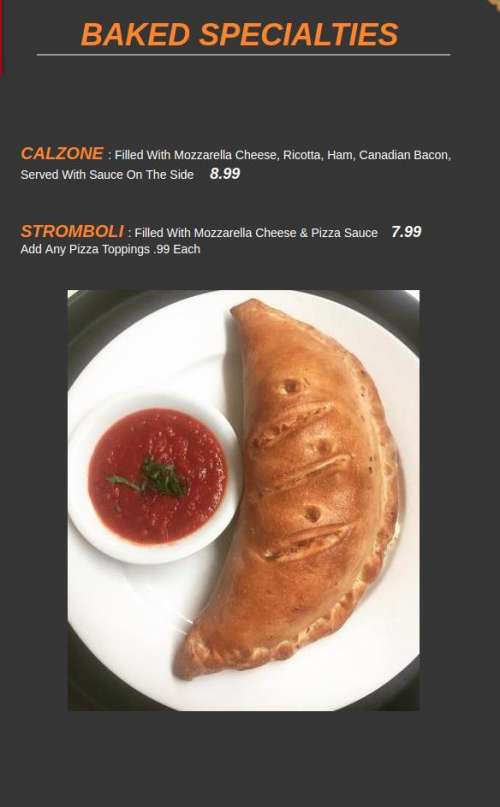 Primavera Pizzeria and Grill menu in Fredericksburg, Virginia, USA