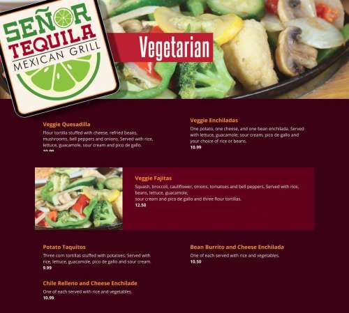 Señor Tequila Mexican Restaurant - Tampa menu in Tampa, Florida, USA