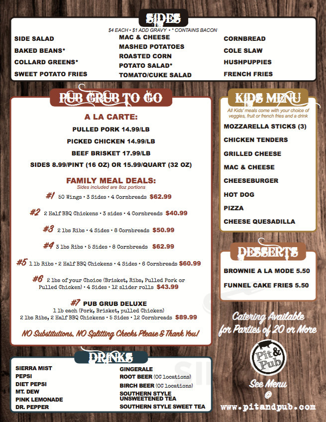 Northside Pit & Pub menus in Ocean City, Maryland, United States
