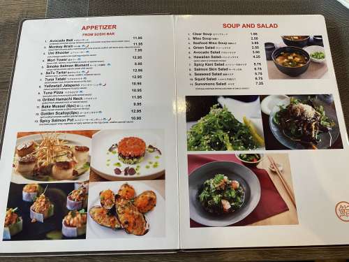 Mori Sushi menu in Indianapolis, Indiana, USA