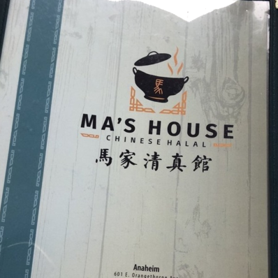 Ma's House menu in San Diego, California, USA