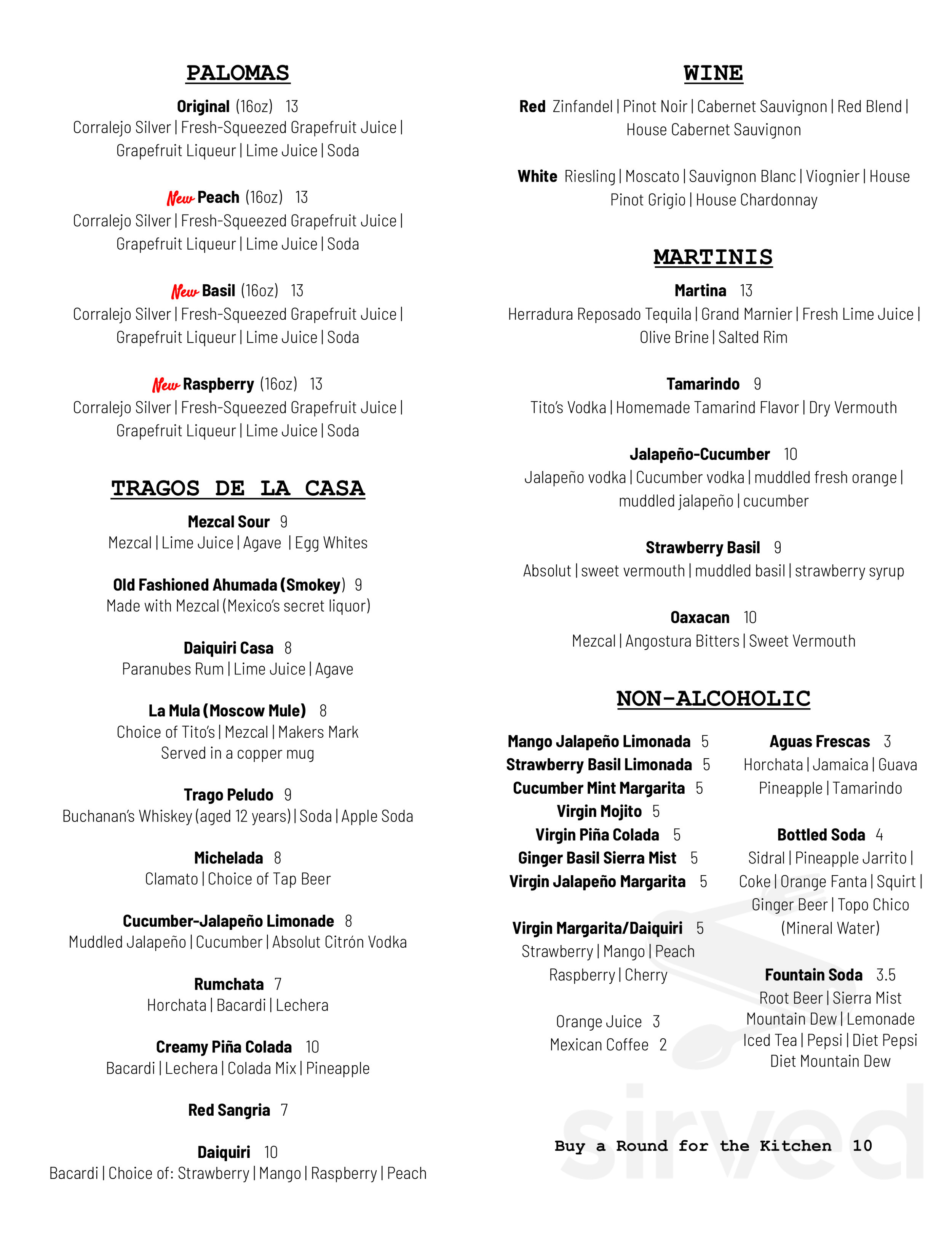 Antojitos Mexicanos menu in Appleton, Wisconsin, USA