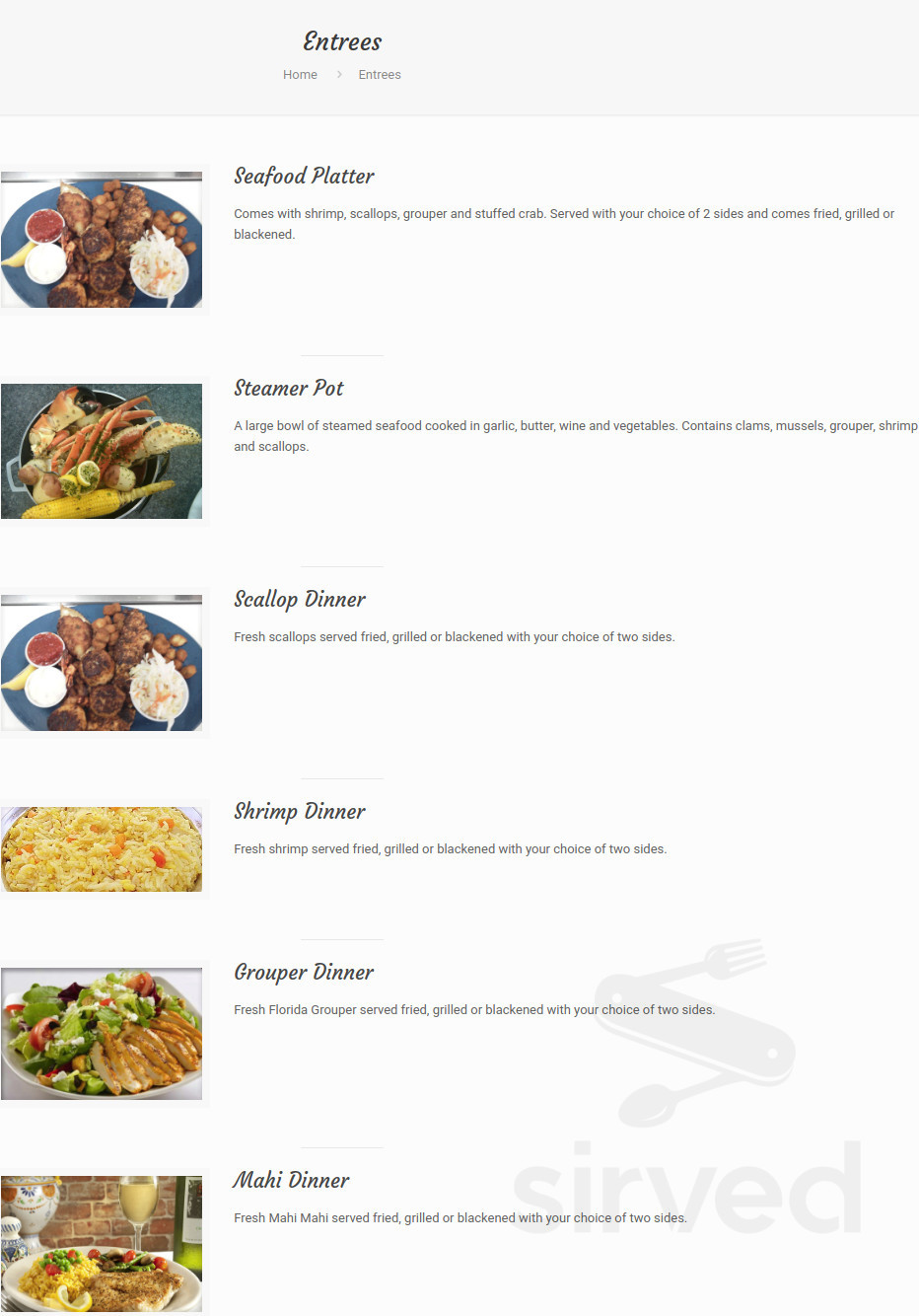 Menu - Cortez FL's Cortez Kitchen | Sirved