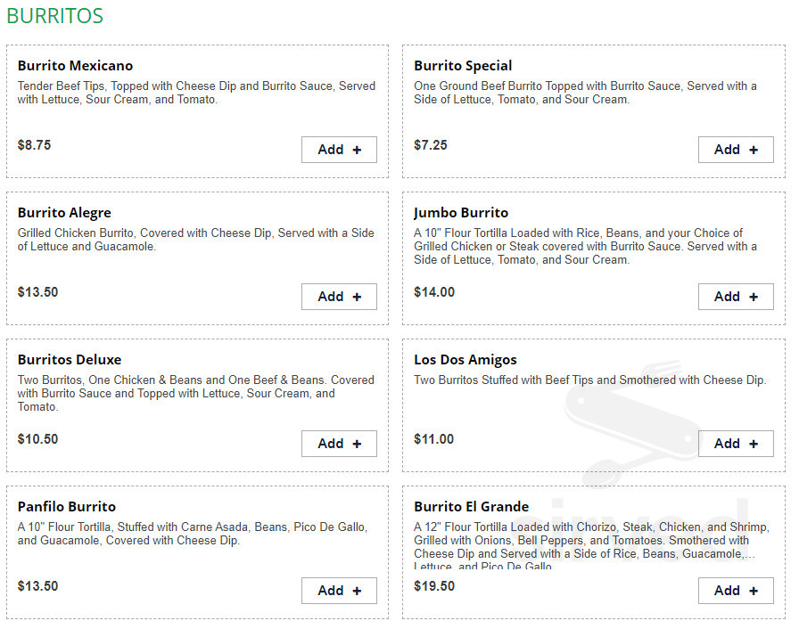 Casa Grande menu in Richmond, Virginia, USA