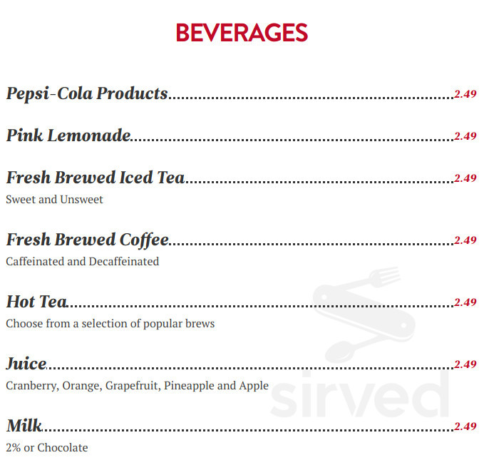 Manchester's Grill menu in Raleigh, North Carolina, USA