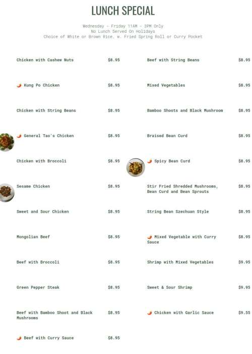 Harmony Vegetarian menu in Chamblee, Georgia, USA