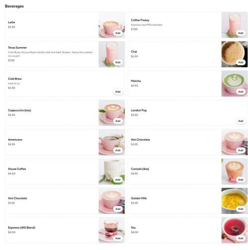 410 Collective + Coffee menu in Denison, Texas, USA