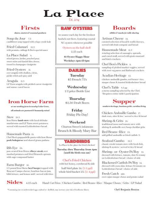 Marabella Old World Pizza menu in Greenville, North Carolina, USA