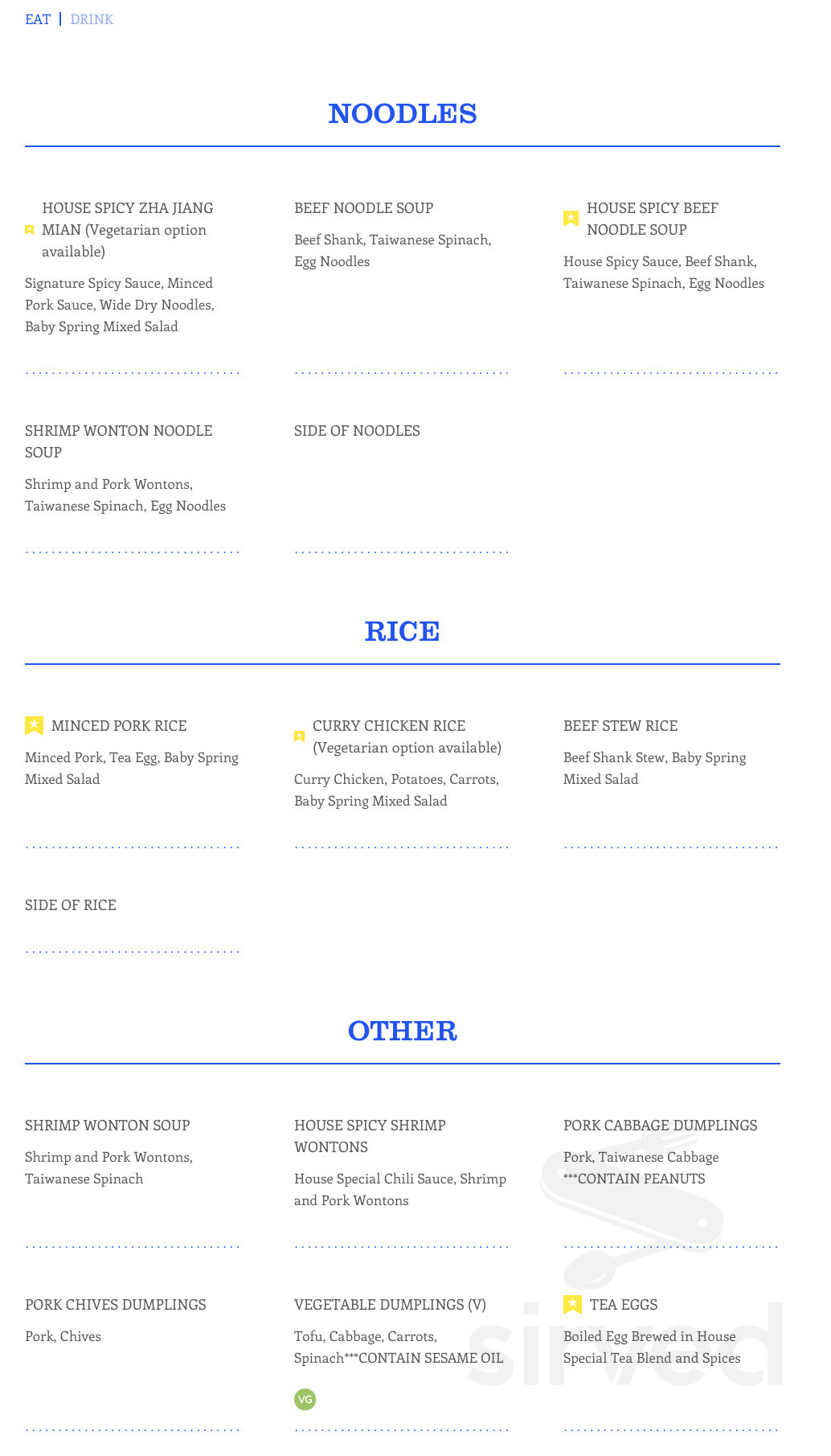 TeaMorrow menu in South Pasadena, California, USA