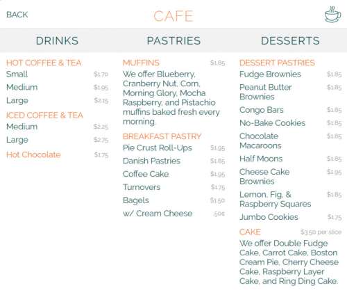 Michael's Deli & Cafe menu in Wrentham, Massachusetts, USA