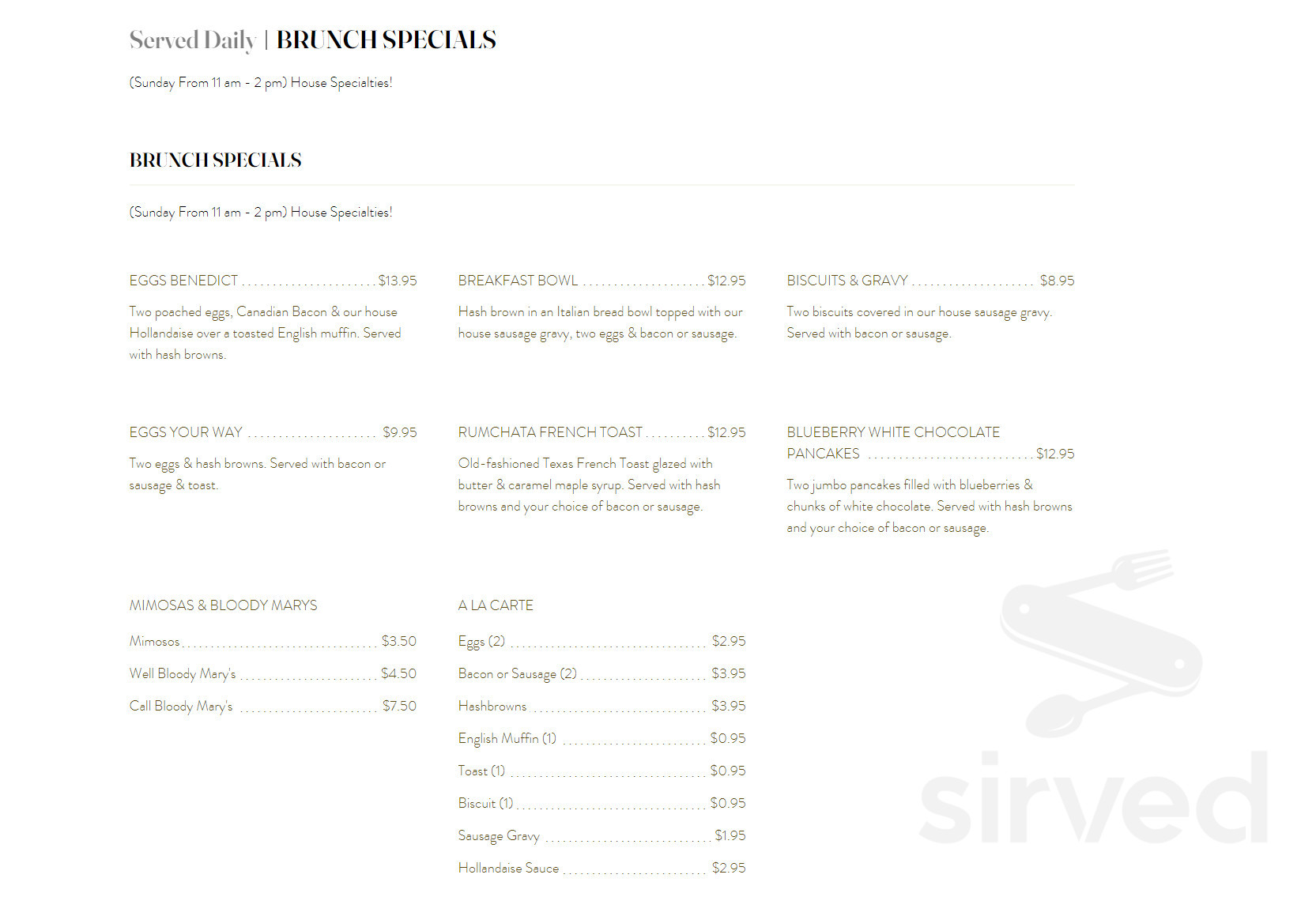 Walter's Tavern menus in Lake Dallas, Texas, United States