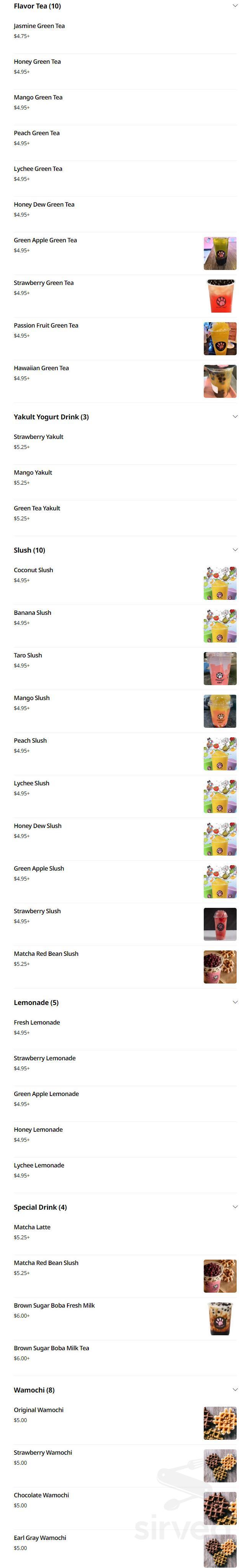 Momo Ashi Cafe menu in Winston-Salem, North Carolina, USA