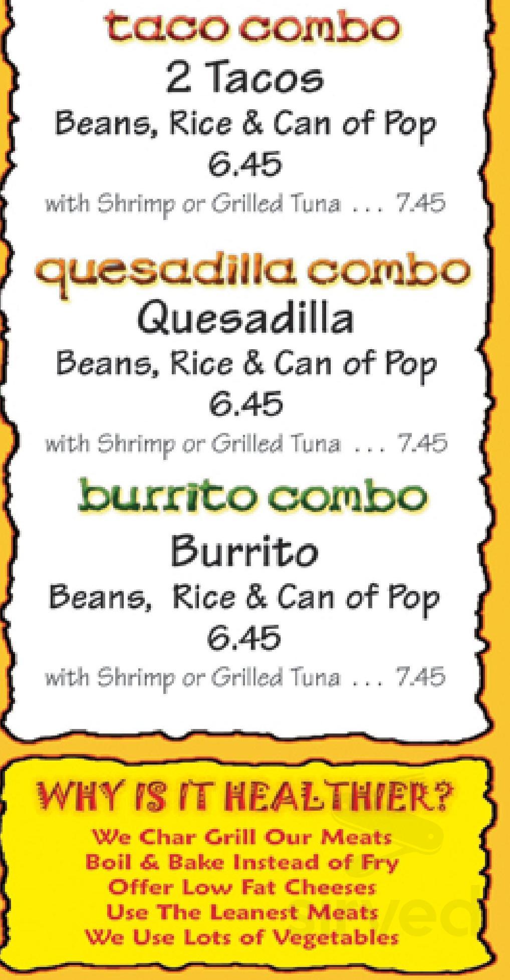 Taco Fresco menu in Chicago, Illinois, USA