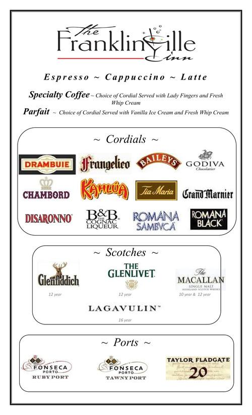 Franklinville Inn menu in Franklinville, New Jersey, USA