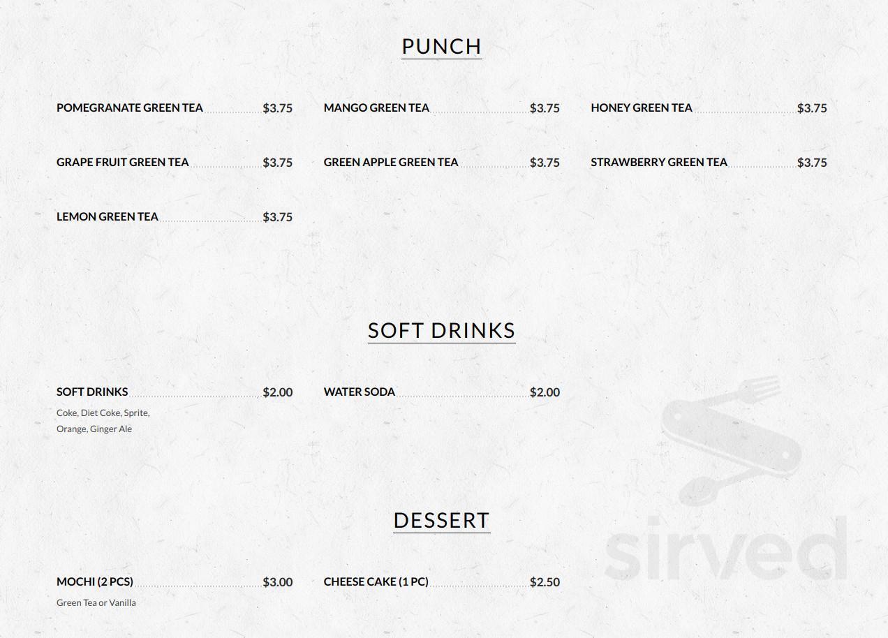 Rayaki Ramen Cherry Hill menu in Cherry Hill, New Jersey, USA