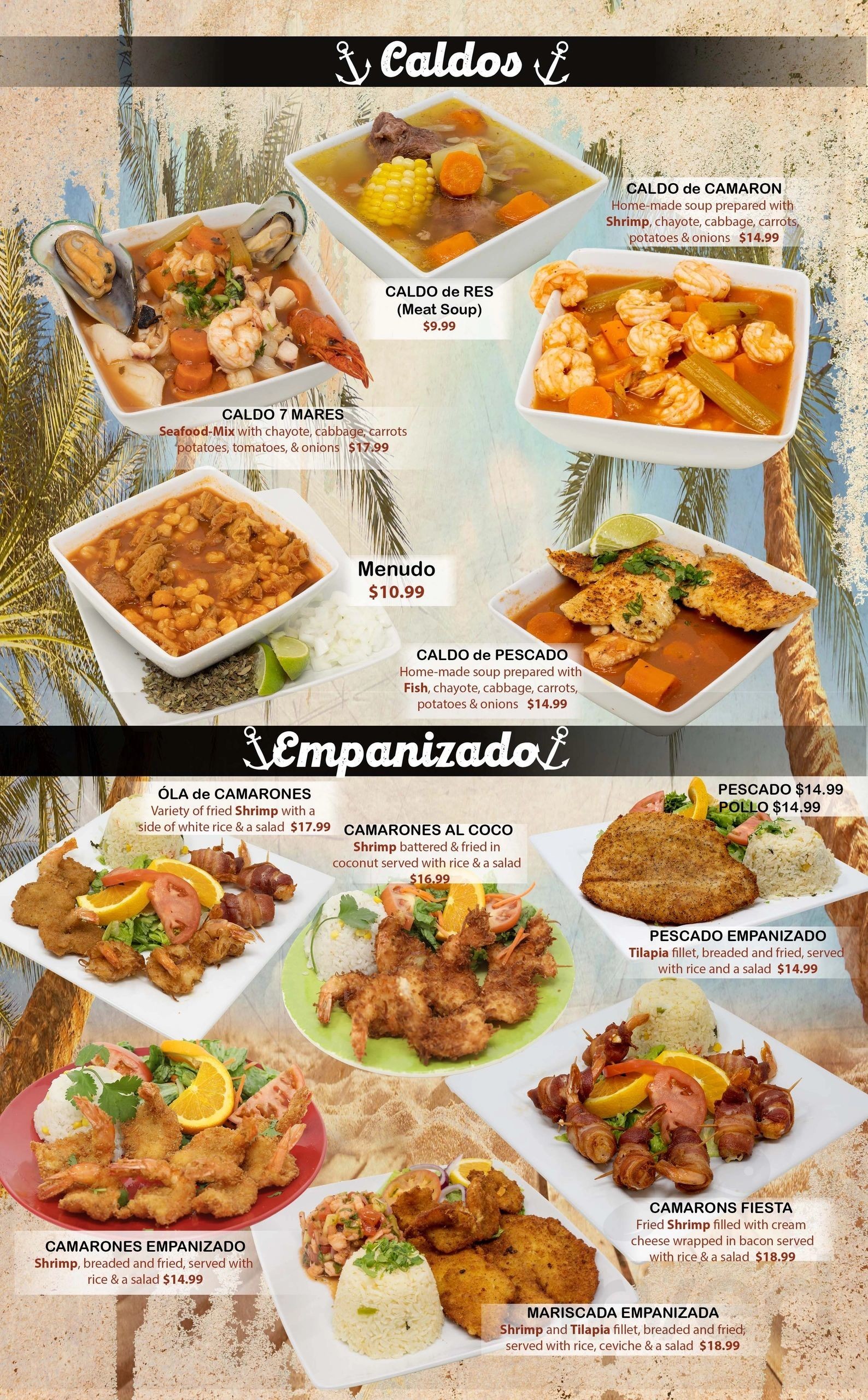 El Malecon menu in Midland, Texas, USA