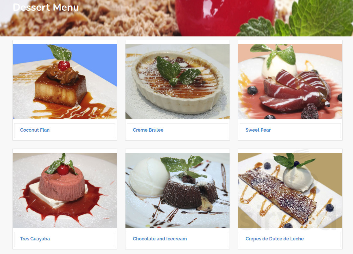 Café Catula menu in Miami, Florida, USA