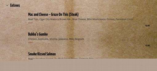 Menu for Craft Street Kitchen - Oldsmar, FL | Sirved
