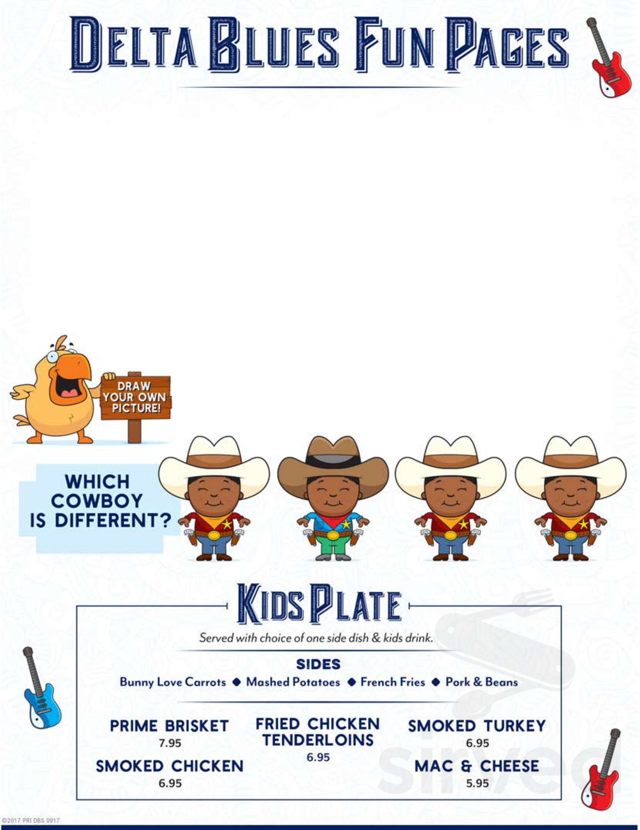 Pappas Delta Blues Smokehouse menu in Plano, Texas, USA