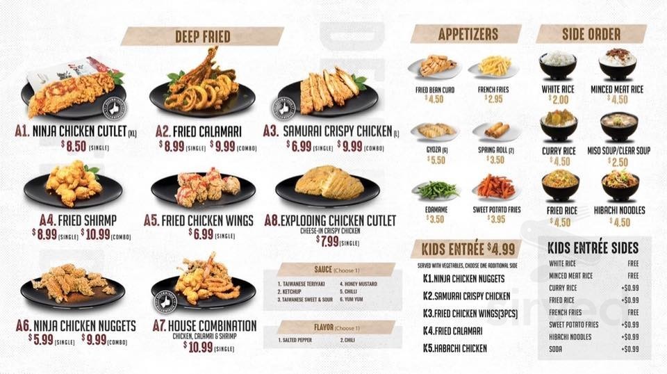 Token Ramen & Kung Fu Tea menus in Riverview, Florida, United States