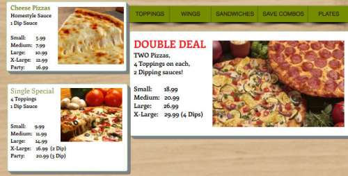 Bilal Pizza menu in Scarborough, Ontario, Canada