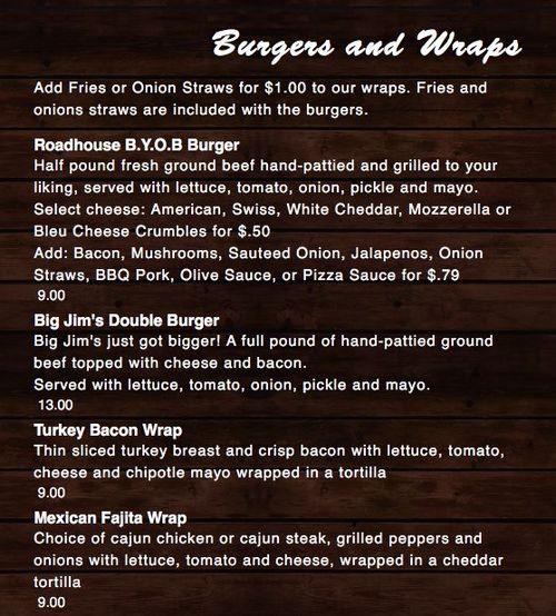 Ryan's Roadhouse menu in St Johns, Michigan, USA