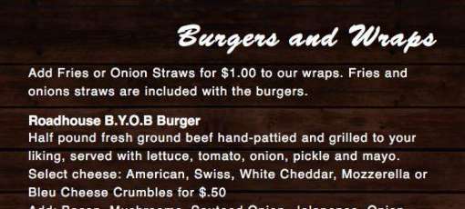 Menu for Ryan's Roadhouse in St Johns, MI | Sirved