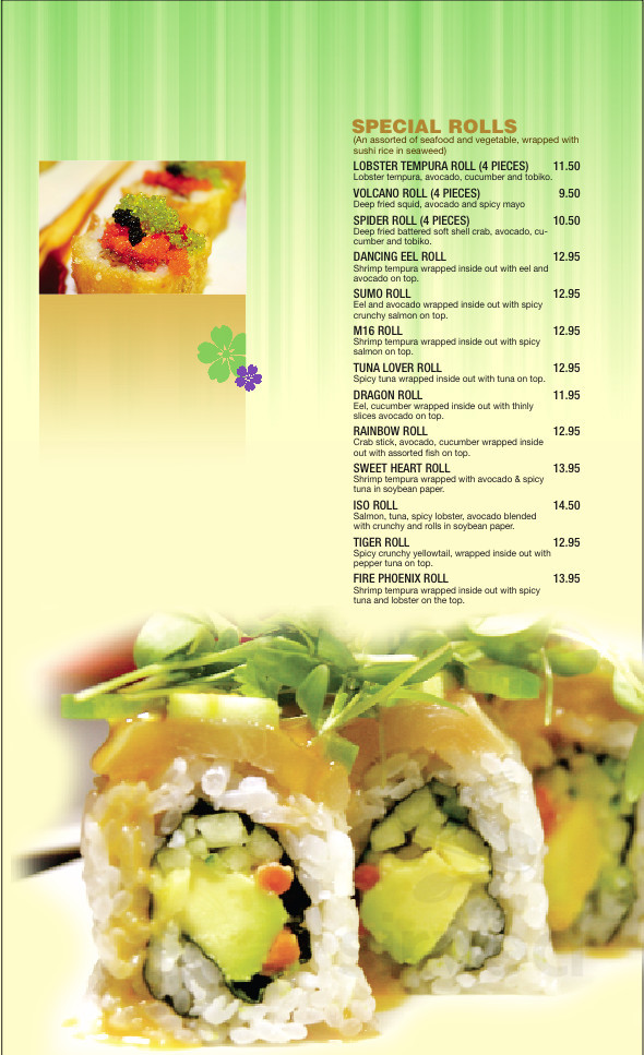 Ikko Japanese steakhouse menu in Brick Township, New Jersey, USA