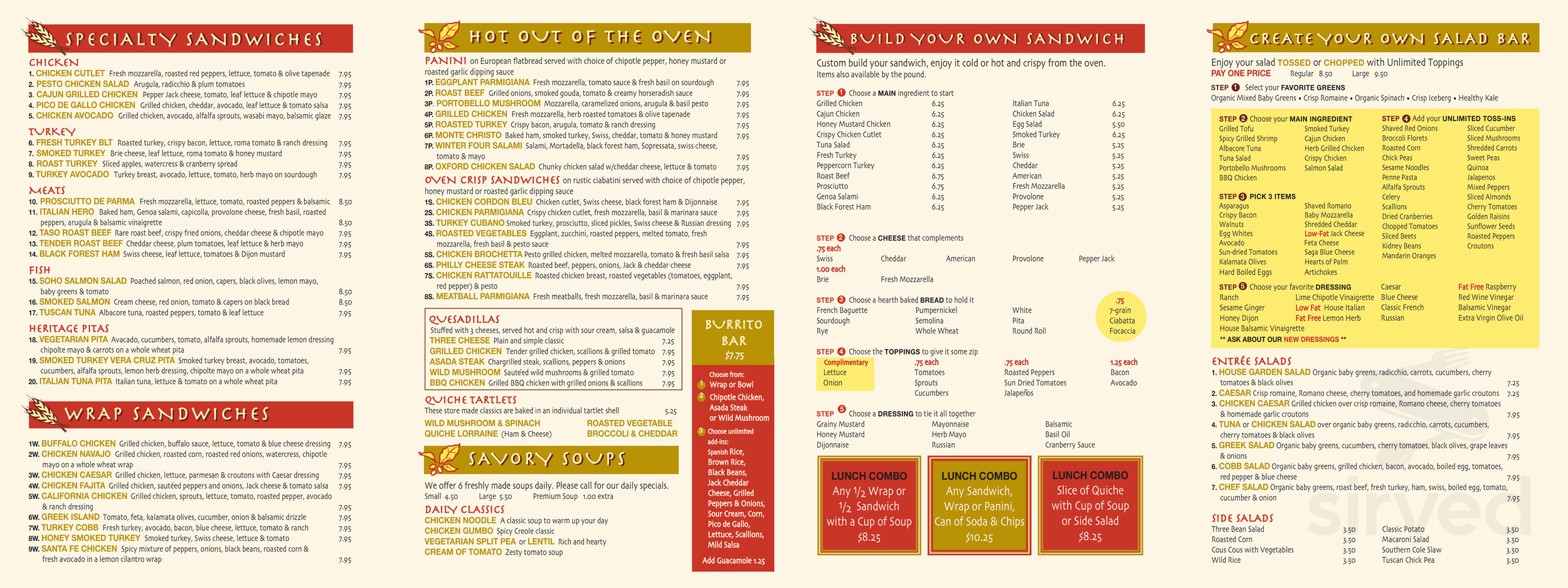 Oxford Cafe menus in New York, New York, United States