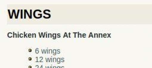Menu for The Annex Bar & Grille in Solon, OH | Sirved