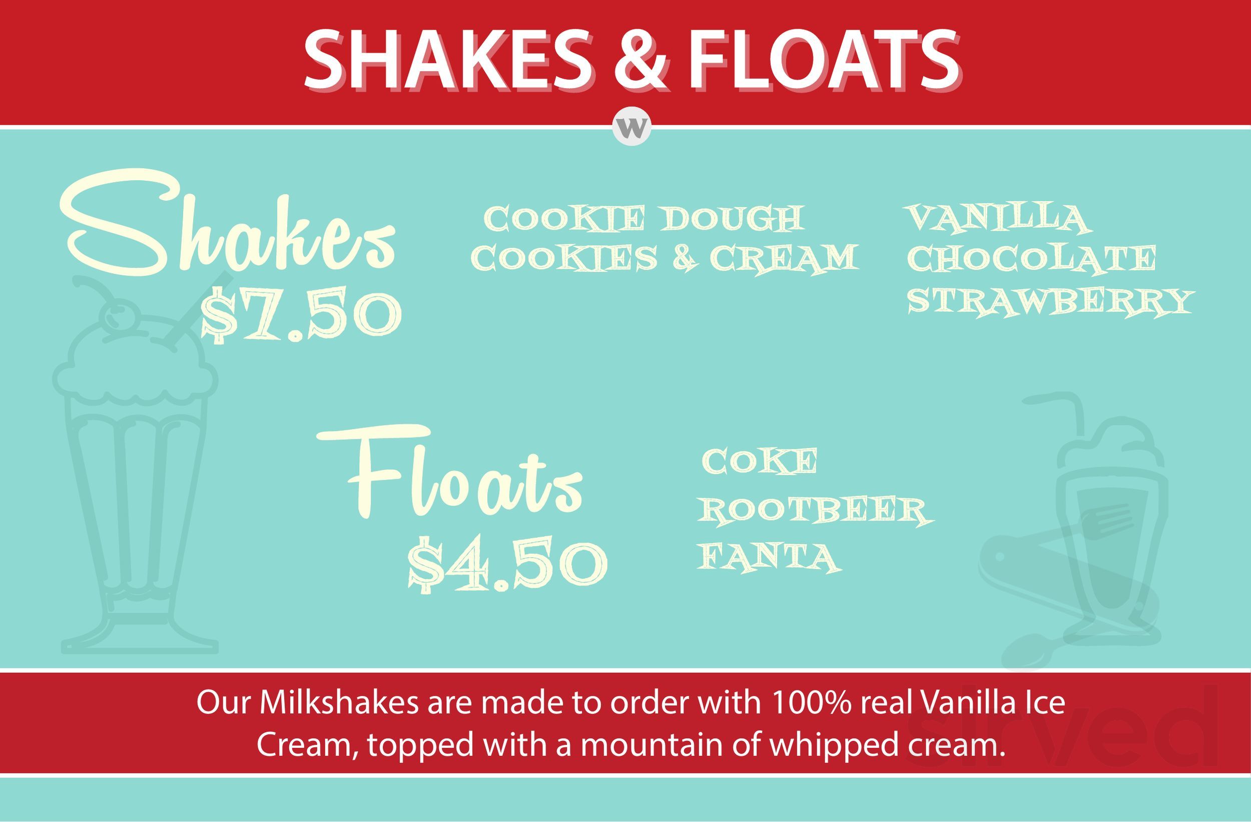 Menu for Wilf's in Waterloo, ON | Sirved