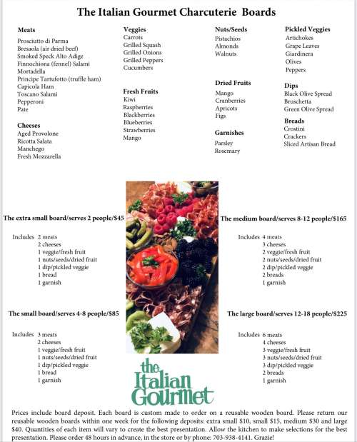 The Italian Gourmet menu in Vienna, Virginia, USA