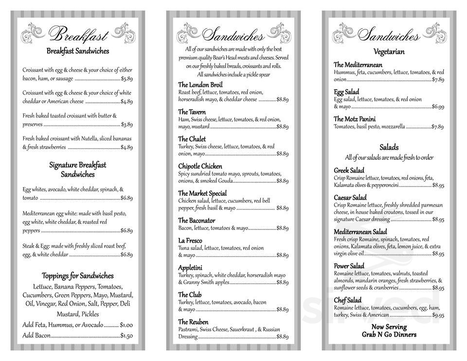 Dolce Vita Bakery Cafe menus in Gainesville, Florida, United States
