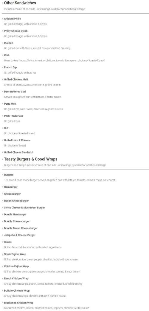 Hi-Way Diner menu in Lincoln, Nebraska, USA