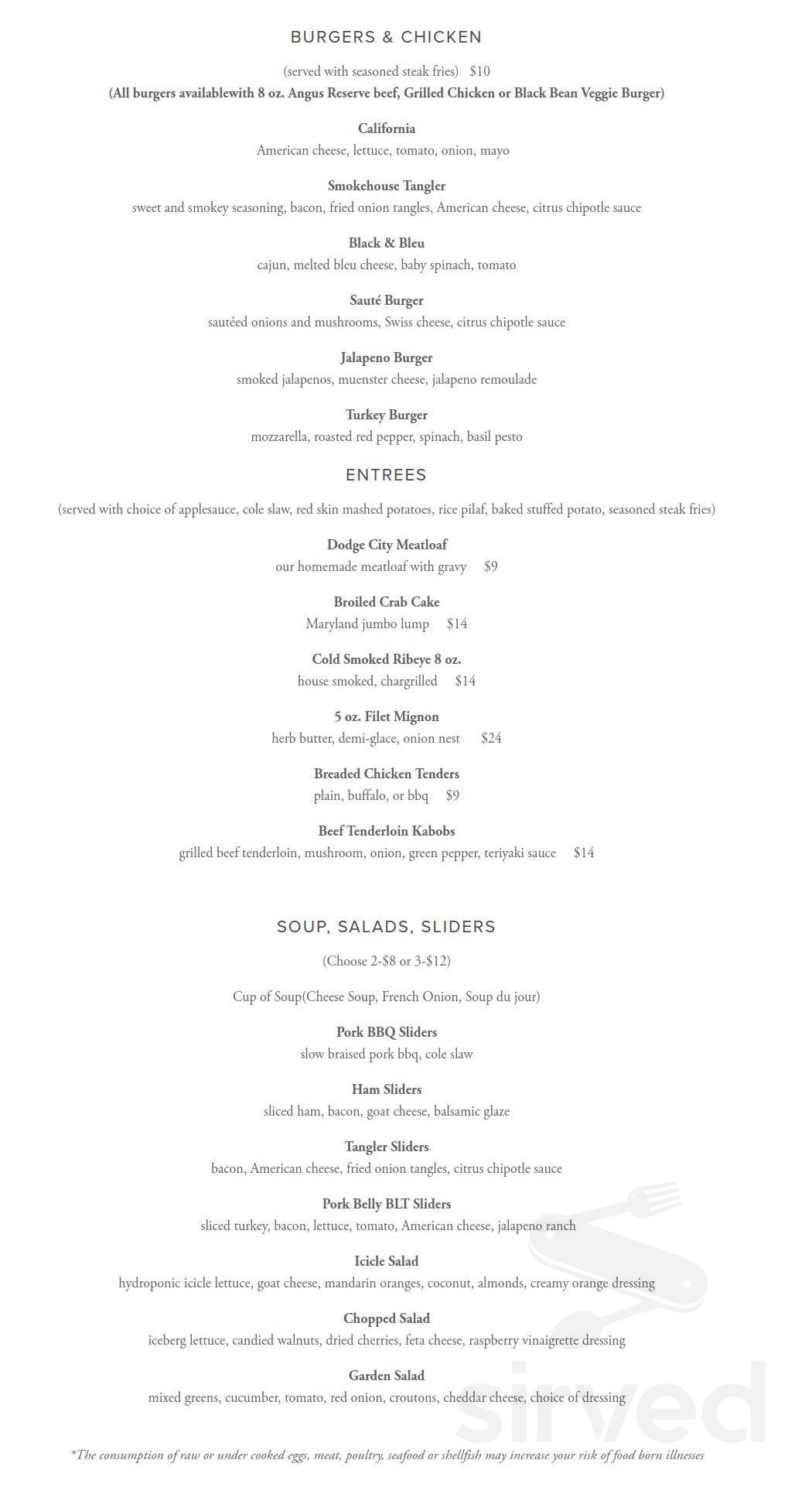 Dodge City Steakhouse menu in Harrisburg, Pennsylvania, USA