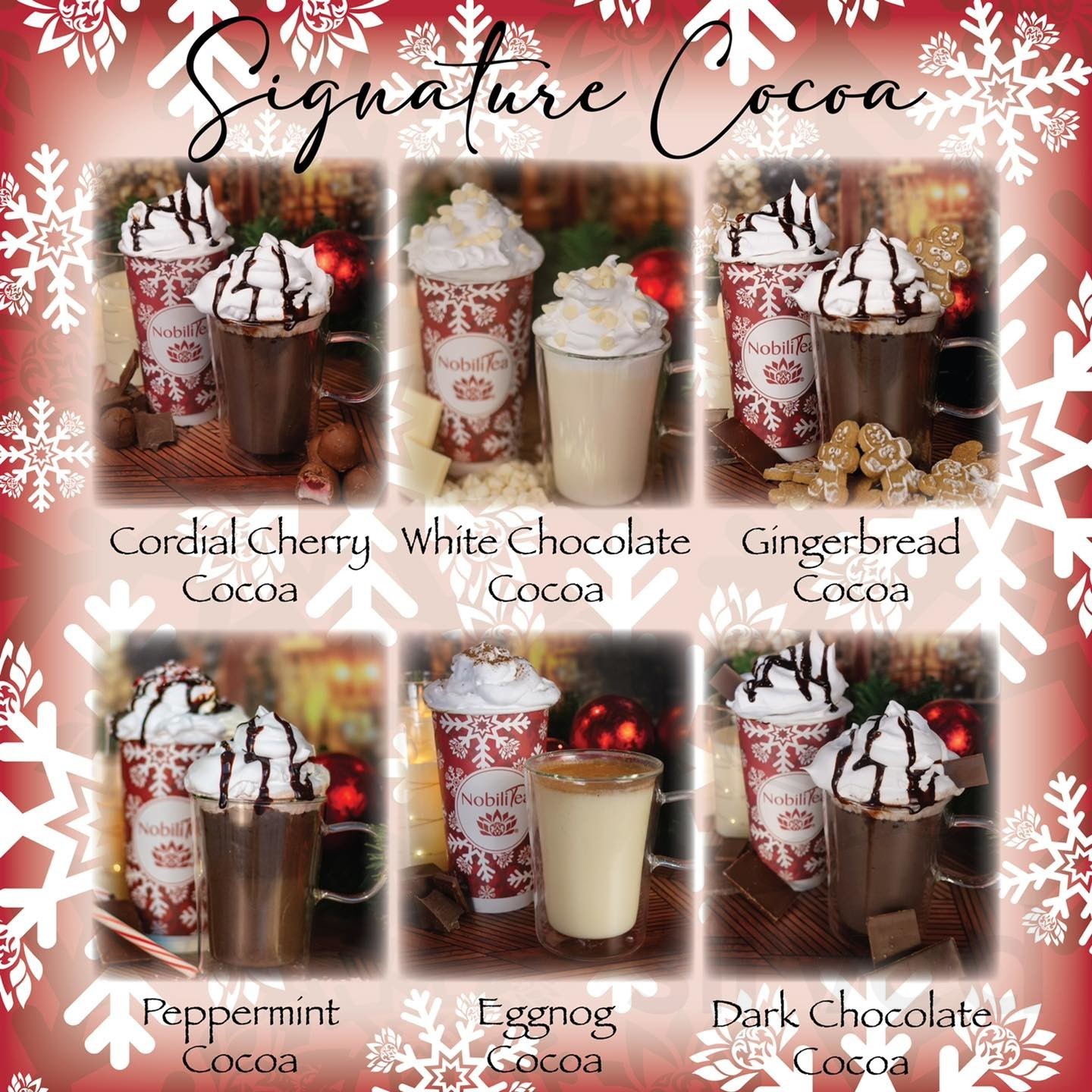 NobiliTea menu in San Angelo, Texas, USA