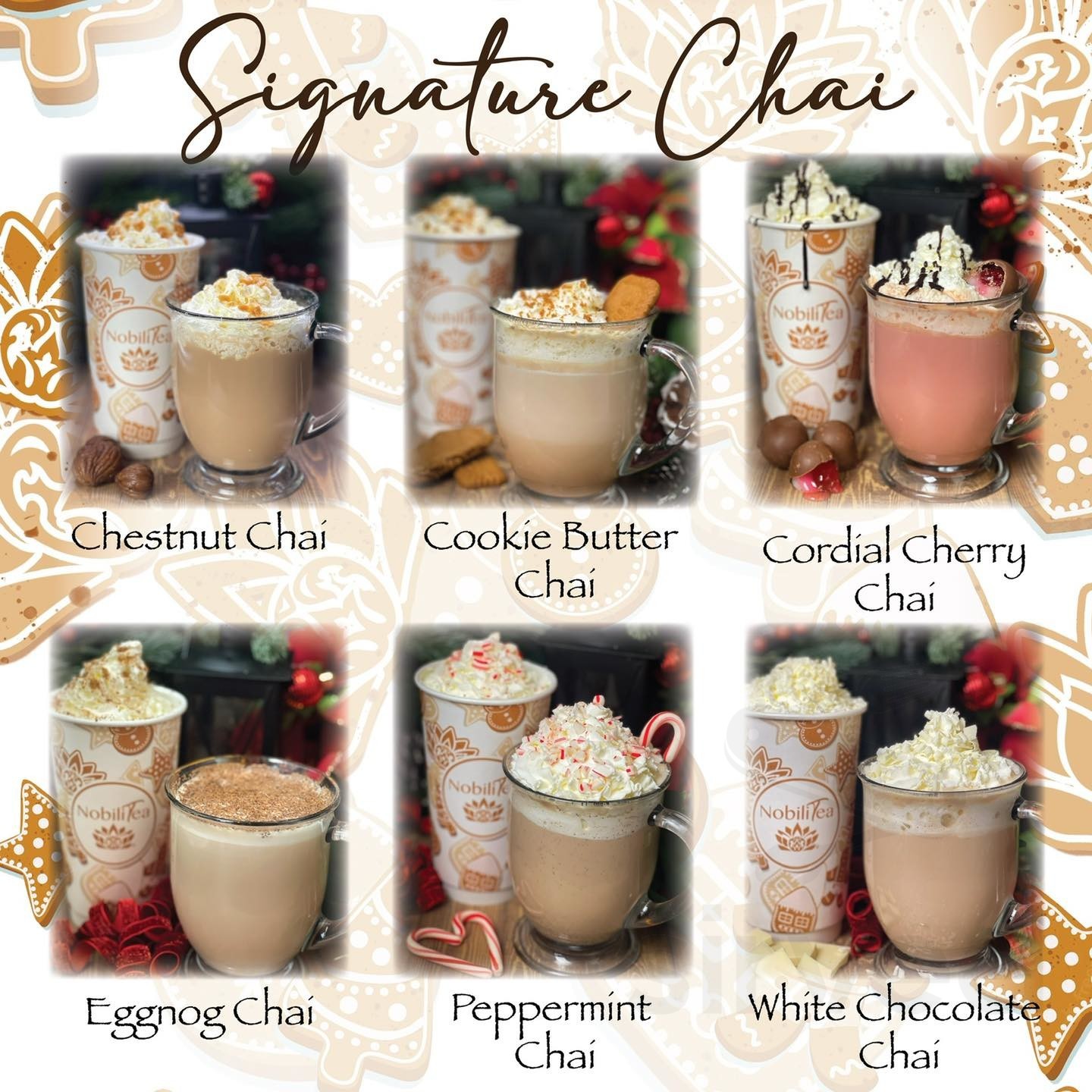 NobiliTea menu in San Angelo, Texas, USA