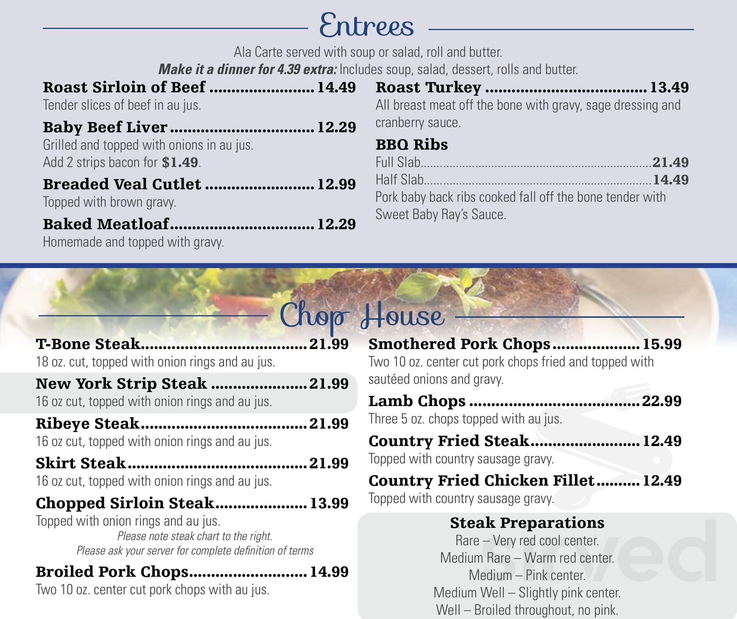 Starlight Restaurant menu in Chicago, Illinois, USA