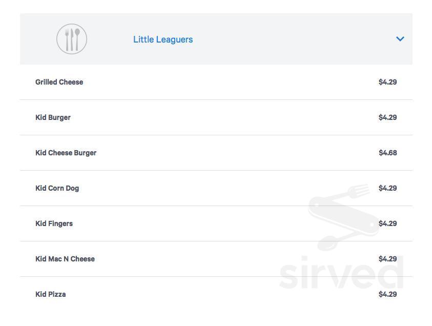 Menu for Overtime Sports Bar and Grill in Bowling Green, KY | Sirved