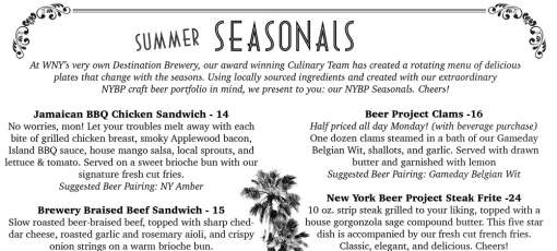 Menu for New York Beer Project in Lockport, NY | Sirved