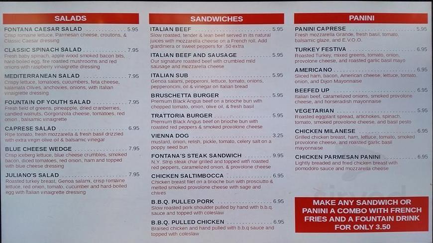 Cafe Fontana menus in Pontiac, Illinois, United States
