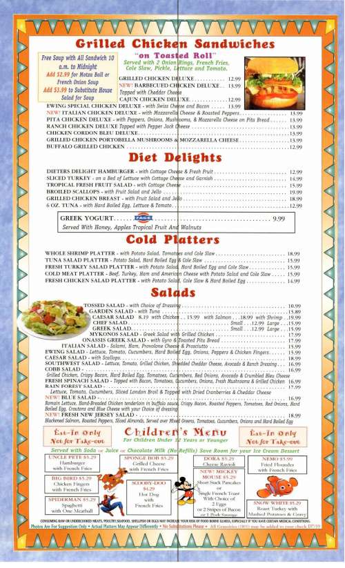 The New Ewing Diner & Restaurant menu in Ewing Township, New Jersey, USA